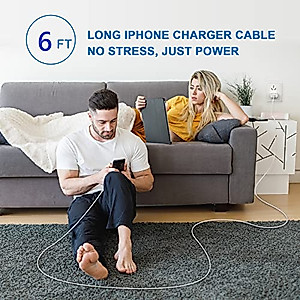 3 Pack iPhone 15 14 Charger Fast Charging, [Apple MFi Certified] PD 20W USB C Wall Charger Block with 6FT Type C to Lightning Fast Charging Data Sync Cable for iPhone 15 14 13 12 11 XS XR X 8 iPad