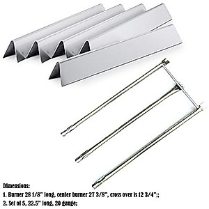 Direct Store Parts Kit DG230 Burner & Heat Plate Replacement for Weber Genesis Silver/Gold B&C, Spirit 700 Grill