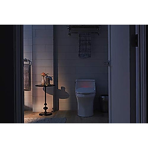KOHLER K-10515-0 PureWarmth Heated Round-Front Toilet Seat, Quiet-Close Lid and Seat, Grip-Tight Bumpers and Installation Hardware, White