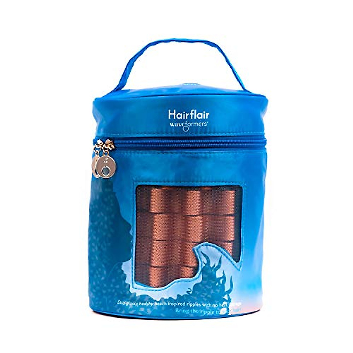 Waveformers hair curlers Styling kit Ripple wave curls: 40 No Heat Hair curlers and 1 Styling Hook for Extra Long Hair up to 22 inches (55cm) long