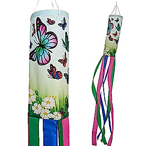 Madrona Brands Butterfly Windsock | Durable Outdoor Hanging Decoration | Yard, Garden, Patio, Lawn and More | 60 Inch