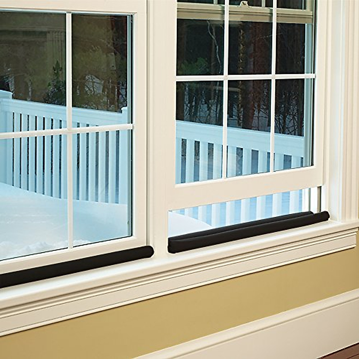 Twin Draft Guard 60232-DNA, Single, Black Extreme, Original Year-Round Insulator, Trademarked and Patented Under Door Draft Stopper