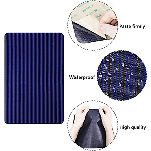 Lfutari 6pcs Swimming Pool Cover Repair Kit - Blue Pool Safety Cover Patch Kit - Self-Adhesive Mesh Pool Cover Saver Patch Kit for Inground Safety Pool Cover (2pcs 12x8 inch+4pcs 4X8 inch)