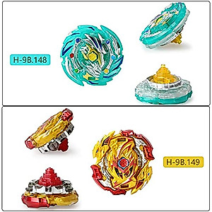 Ingooood Metal Master Fusion Gyro Toys for Kids, 6 Pieces Battling Top Battle Burst High Performance Set with 2 Launchers