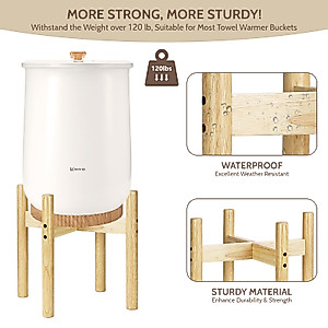 Keenray Wooden Adjustable Stand for Towel Warmers, Solid Wood Stand to Fit Different Sized Towel Warmers(8’’-15’’), Ideal Stand Accessories for Bathroom