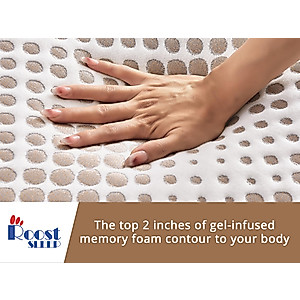 Roost Copper Smart 14-Inch Thermic Gel Memory Foam Mattress with Copper Infused Cover for Cool and Comfortable Sleep, Easy Set Up and Durable Copper Mattress, Full