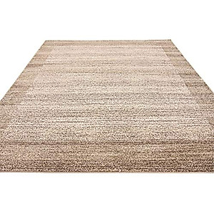 Unique Loom Del Mar Collection Area Rug - Abigail (7' 10" Square, Beige/ Ivory)