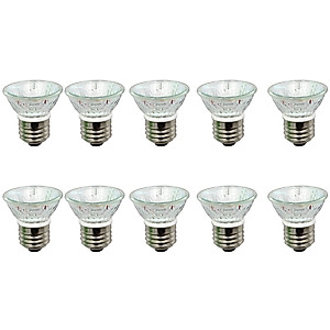 Anyray A1876Y (10-Pack) HR16 120V 35W E27/E26 MR-16 35 Watt JDR C Halogen Bulb PAR16 Lamp FMW Flood with Lens (35 Watts)