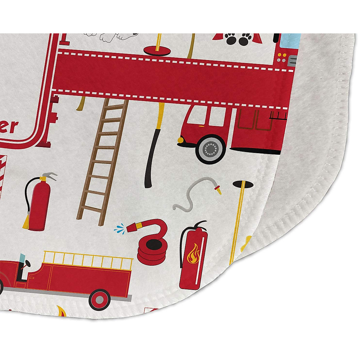 Baby Milano Personalized Firefighter Character Burp Cloth - Fleece w/Name or Text