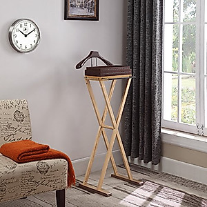 Proman Products Laguna Valet Stand, Two Stackable Trays, 17.75" W x 14" D x 47" H