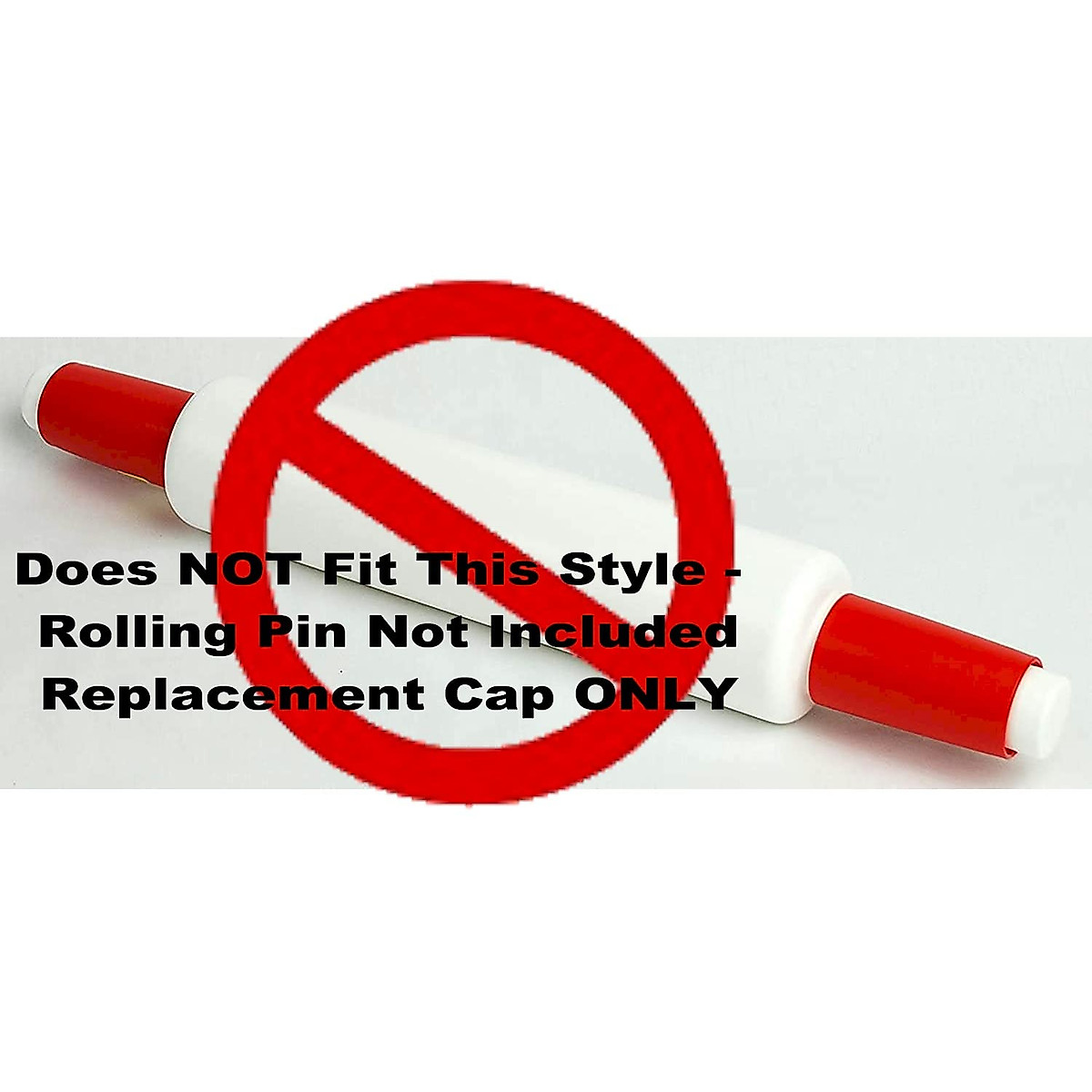 Tupperware Replacement Part White Vintage Large 1.75 Inch Rolling Pin Cap Check Size