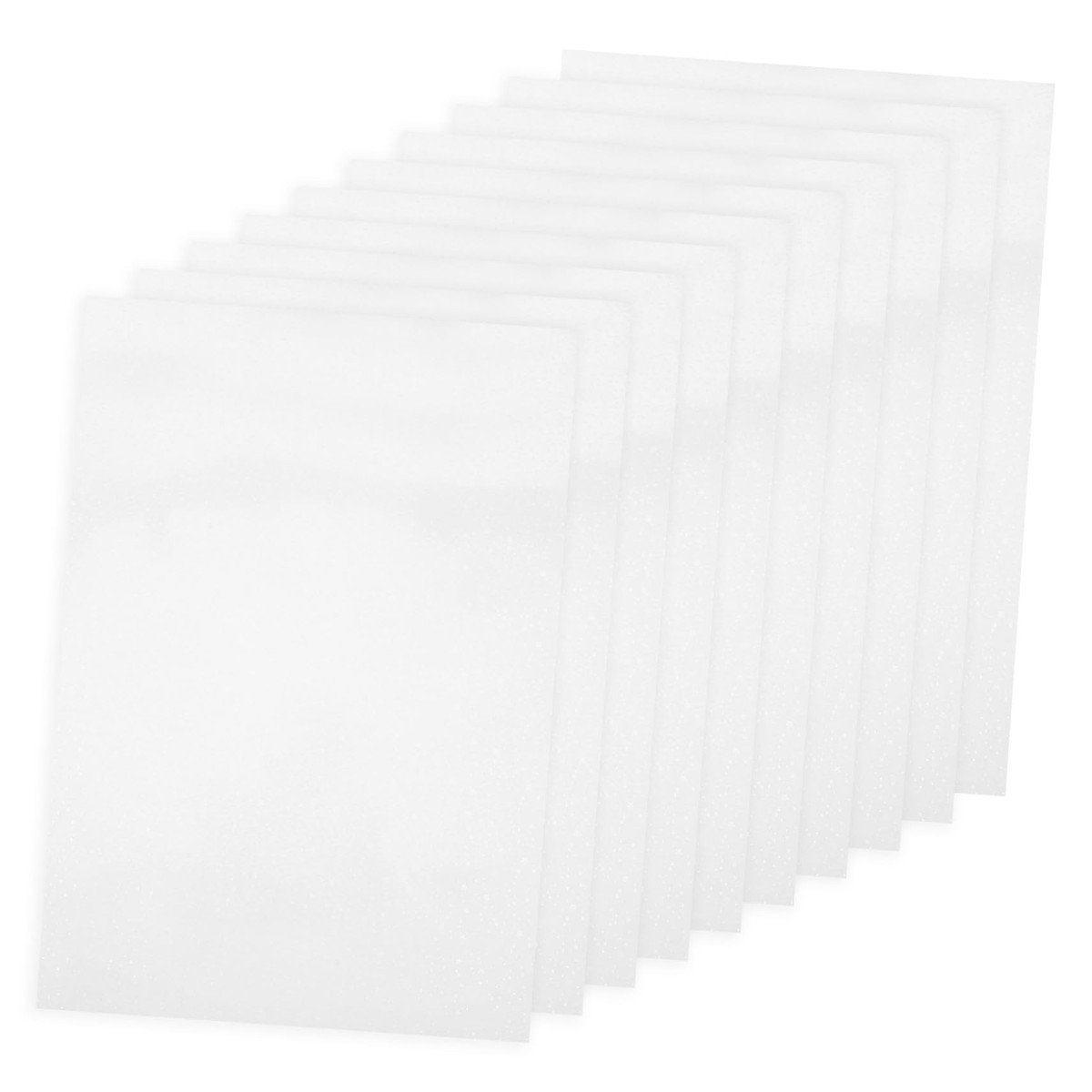 VILLCASE 20 Sheets Sheet Paper Film Glitter Holographic Overlay Paper Construction Papers Cold Lamination Film Printing Paper White Pvc Self-adhesive A4 Fully Transparent Decorative Paper