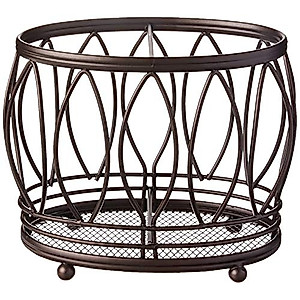 Spectrum Diversified Leaf Holder & Countertop Organizer Traditional Style Utensil Crock for Kitchen Organization & Storage, Cutlery & Flatware Caddy, Bronze