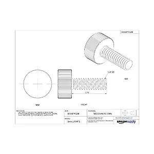 Plain 300 Stainless Steel Large Panel Screws, 1/4" - 20, 5/8 inches Head Diameter, 1 inches Length (Pack of 1)