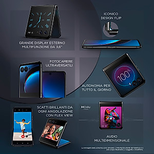 Motorola Razr 40 Ultra Dual-Sim 256GB ROM + 8GB RAM (GSM Only | No CDMA) Factory Unlocked 5G Smartphone (Black) - International Version