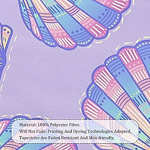 Beautiful Rainbow Peal Shell Wall Hanging Tapestries, Tapestry Wall Art Home Decor for Living Room Bedroom Dorm, 60x51 in