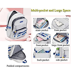 ZHANAO Girls Rolling Backpack Wheeled Backpack for Boys Trolley School Bags Kids Luggage Roller Backpack with 6 Wheels