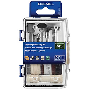 Dremel EZ726-01 EZ Lock Sanding & Polishing Rotary Accessories Kit, 8-Piece Assorted Set - Ideal for for Light Sanding, Detail Cleaning, or Polishing Materials