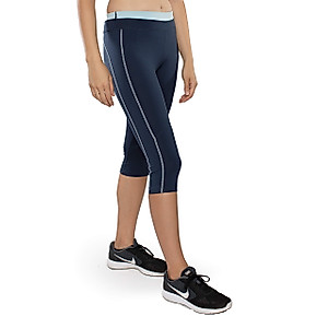 Alex + Abby Women's Plus-Size Advantage Capri Legging 2X True Blue Navy/Royal