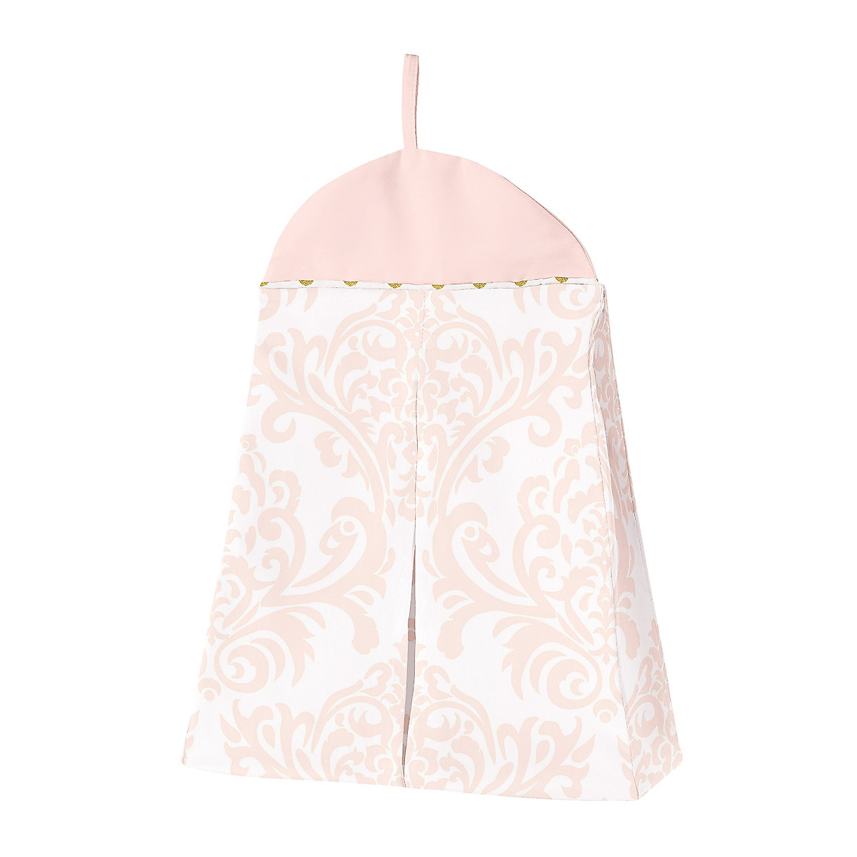 Sweet Jojo Designs Blush Pink White Damask and Gold Polka Dot Amelia Girl Baby Bedding 4 Piece Crib Set