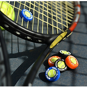 BusyBee Vibration Dampener (Pack of 6) with 6 Mottos in Tennis Ball Zipper Pouch