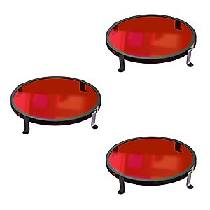 GOODSMANN Color Filter 3 PCS Transparent Lenses 2 Inch Correction Lens for MR16 Bulbs Low Voltage Outdoor Landscape Decorate Lighting 3520 (Red)