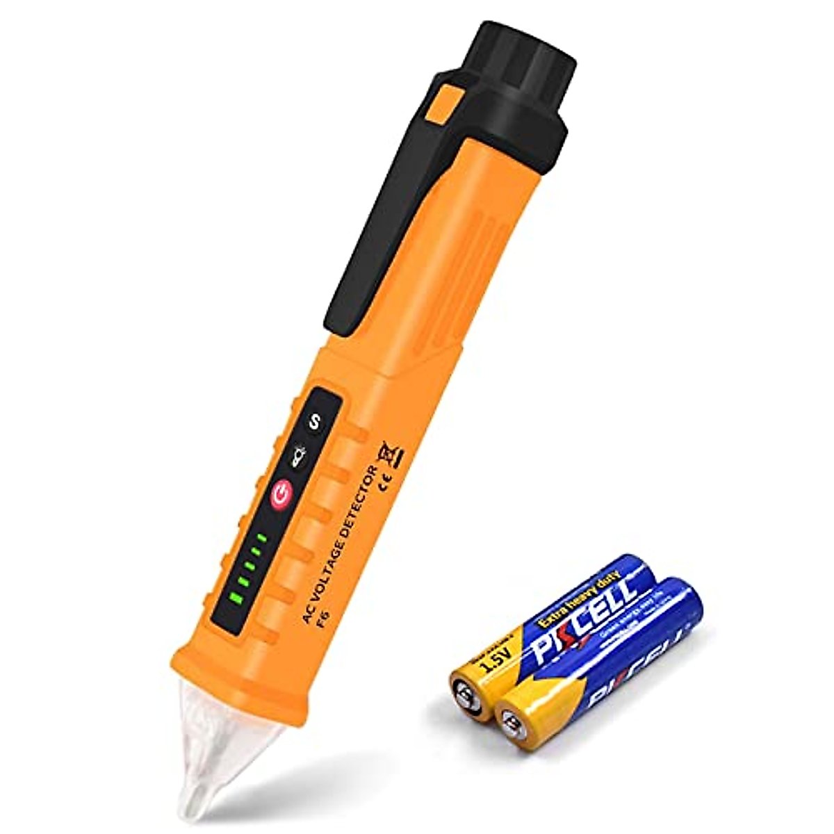 Non-Contact Voltage Tester, Dual Range AC Voltage Tester 12V/48V-1000V with Flashlight & Buzzer Alarm, Electrical Tester for Live/Null Wire Judgment & Breakpoint Finder