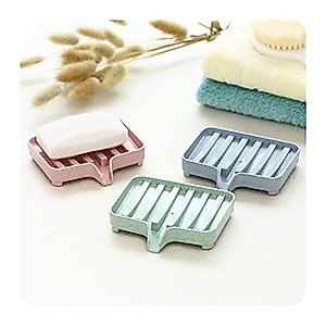 2023 1PC Bath Foam Storage Box PP Sponge Drainage Tray Rack Bathroom Toilet Kitchen Rack Soap Rack (Color : Green)