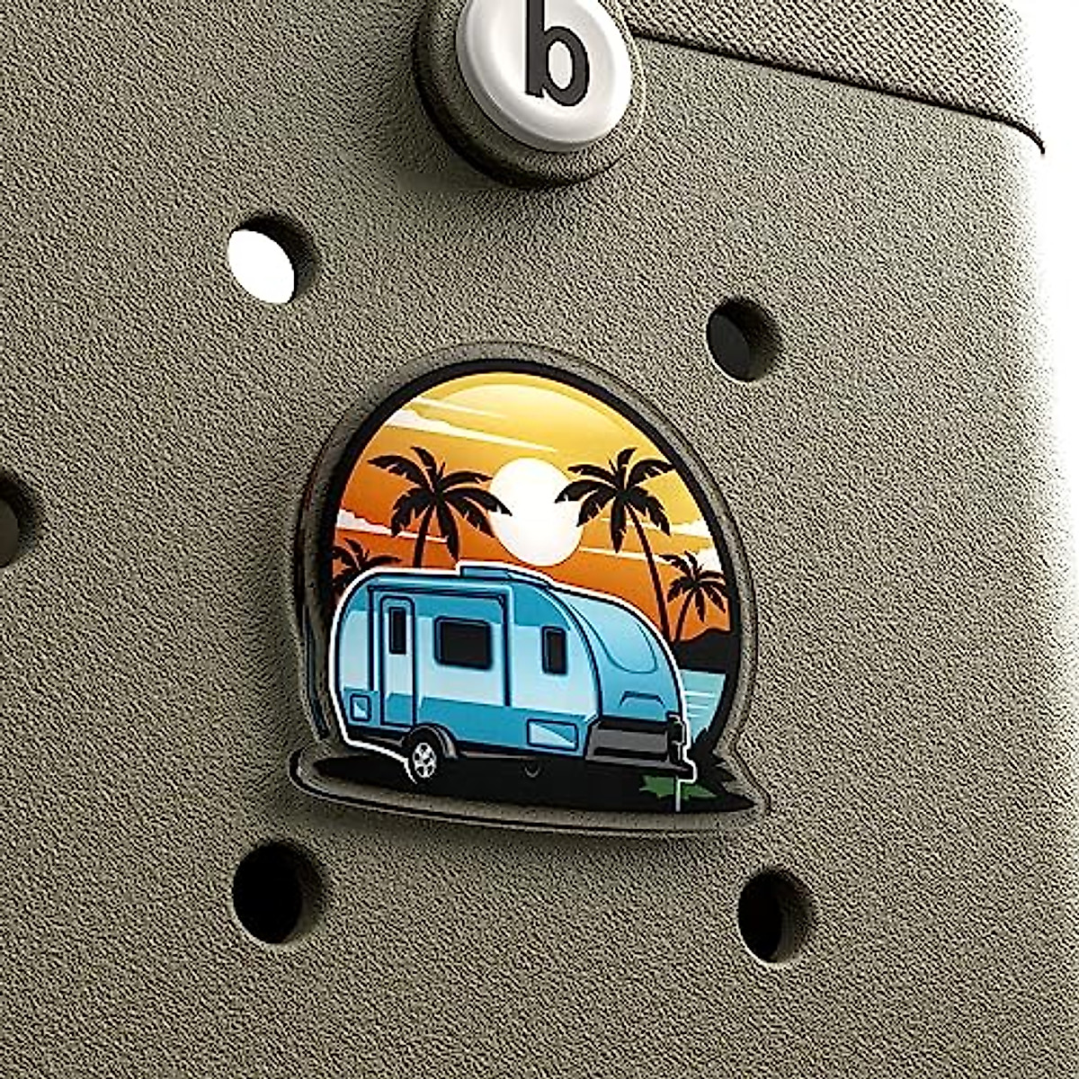 BOGGbeans Outdoor Charms for Bogg Bag, Simply Southern Totes, and Similar Styles. Acrylic 3" Outdoor Charm Accessories for Beach Totes (Camper)