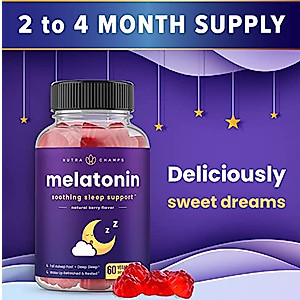Melatonin Gummies for Kids & Adults | Natural Sleep Aid Drug-Free, Vegan Berry Flavor Kids Melatonin Gummy Supplement | 120 Sleep Gummies | 2.5mg, 5mg or 10mg Dose | Sleeping Pills Substitute (2-Pack)