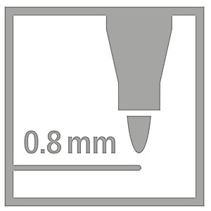 Nylon Tip Writing Pen - STABILO pointMax - Wallet of 24 - Assorted colors