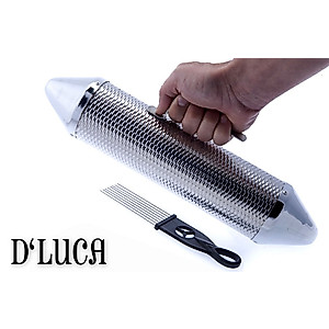 D'Luca SH-38-01 Stainless Steel Metal Guiro and Shaker Combo 15 x 4 Inches