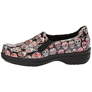 Easy Works Women's Bind Health Care Professional Shoe, Skull Patent, 6 B(M) US