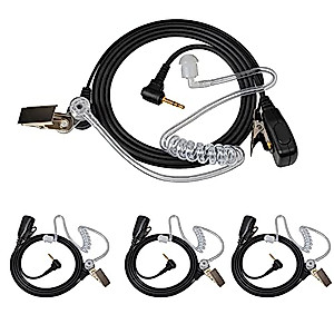 UAYESOK 1 pin Acoustic Tube Two Way Radio Surveillance Earpiece for Motorola Talkabout Walkie Talkie T200 T200TP T260 T402 T460 T465 T600 T800 T6500 T5000 T92 H2O MR350R MS350R (4 Pack)