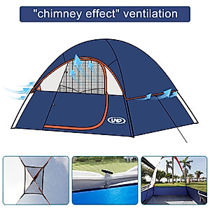Camping Tent 2 Person, Waterproof Windproof Tent with Rainfly Easy Set up-Portable Dome Tents for Camping