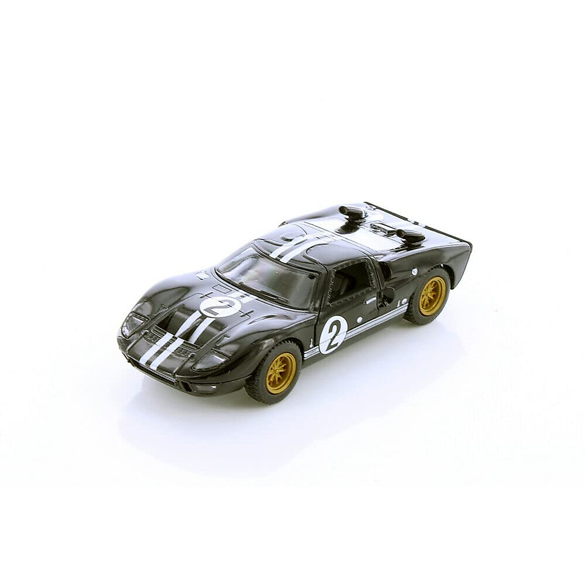 KiNSMART SetOf3 1966 Ford GT40 MKII Heritage Edition 5" 1:32 Scale Die Cast Metal Model Toy Super Race Car Blue Brown Black