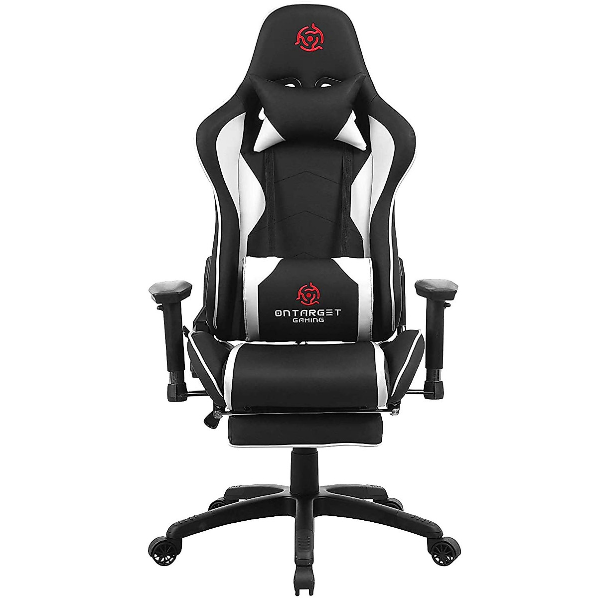 OnTarget Gaming Gaming Chair with Footrest High Back Gaming Chair with Footrest Ontarget GC100 Video Game Chair PC Racing Style Gamer Chair