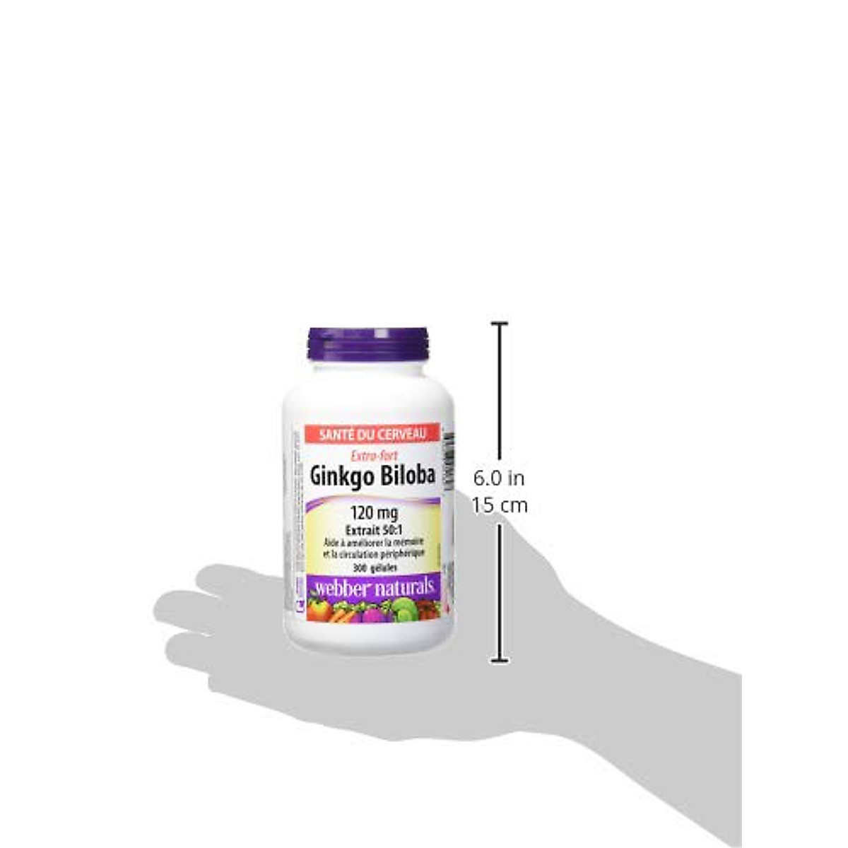 webber naturals Ginkgo Biloba 120mg 300 Softgels