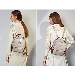 MKP Small Backpack Purse for Ladies Women Fashion Multi Pockets Daypacks with Front Zip Pocket