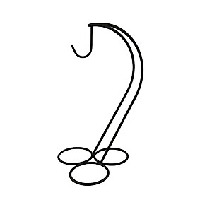 Dependable Industries inc. Essentials Matte Black Banana Tree Holder Ripen Fruit Evenly Prevents Bruising & Spoiling Fruit Stand Modern Circle Base Design