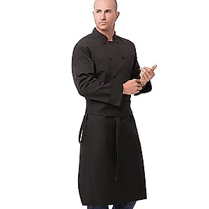 Chef Works Unisex Tapered Chef Apron, Black, One Size