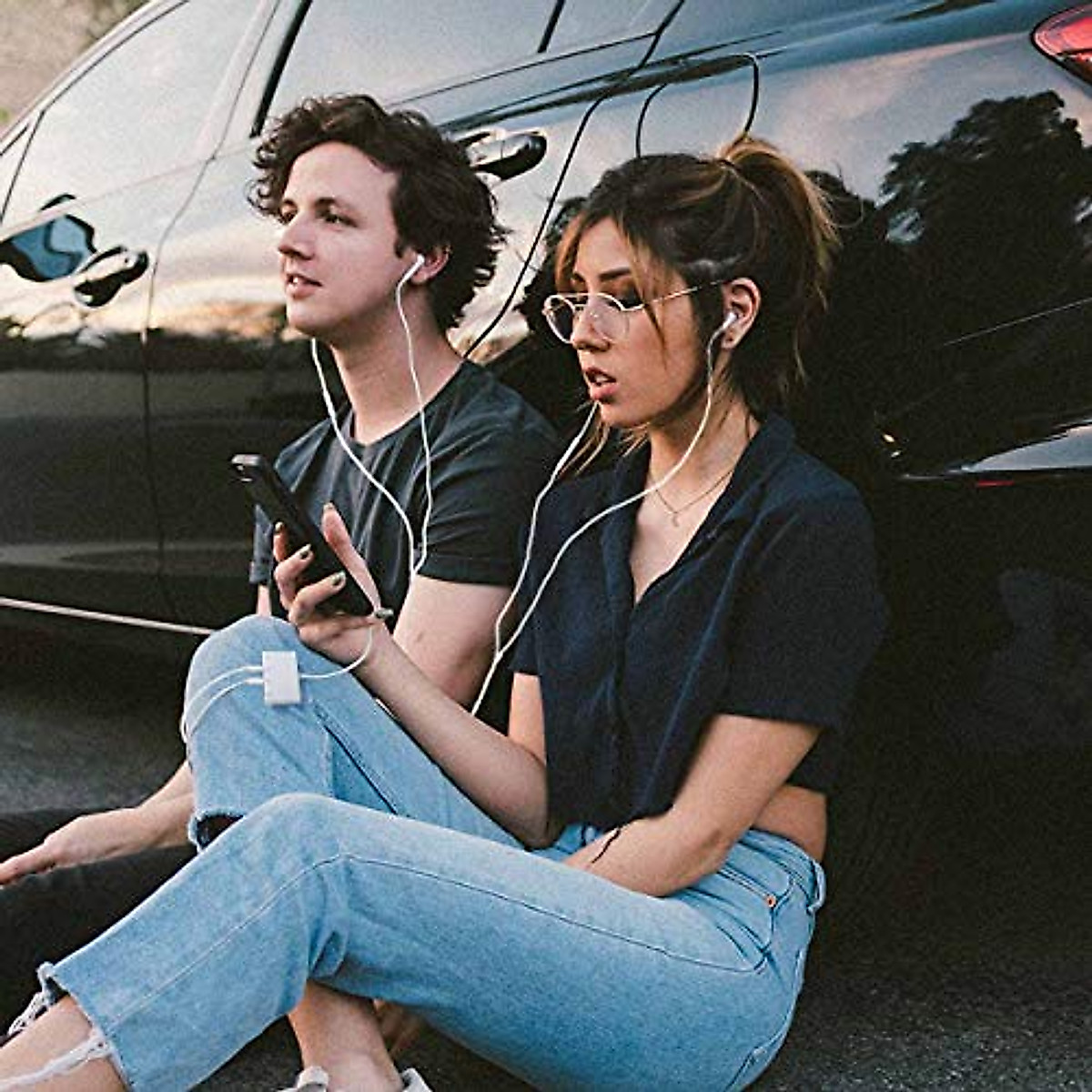 Unitrox 4 in 1 Headphone Jack Audio Charger Adapter & Splitter, iPhone Headphone Jack + Dual 3.5mm Headphone Jack + Charging Port for iPhone 14 13 12 11 X 8 7 / iPad- Support iOS 16