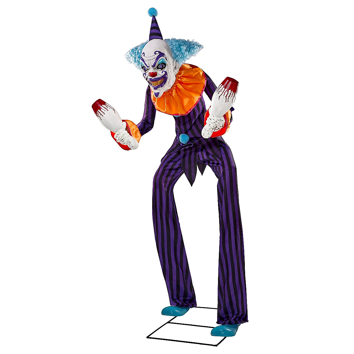 Spirit Halloween 7.9 Ft Stilts Animatronic | Decorations | Animated | Halloween Décor | Clown Animatronic