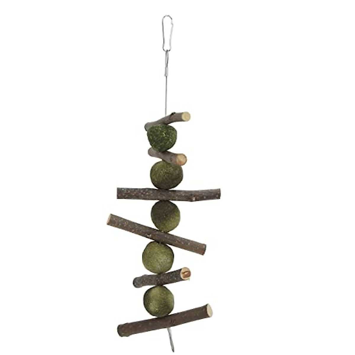 Bunny Chew Toys, Attractive Improve Appetite Healthy Hanging Wood Grass Ball String for Rabbits