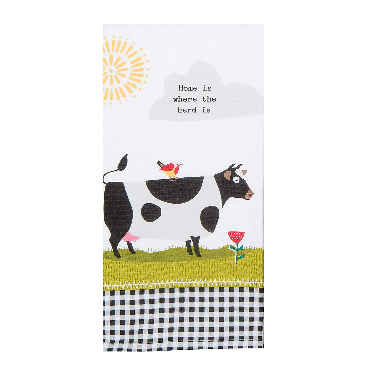 Kay Dee Designs Farm Charm Cow DP Terry Dish Towel, 16 x 20, Various