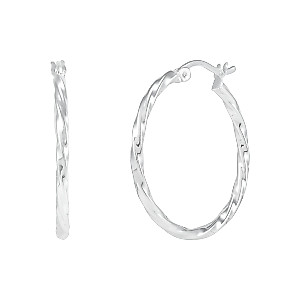 Silpada 'Endless Twists' Hoop Earrings in Sterling Silver
