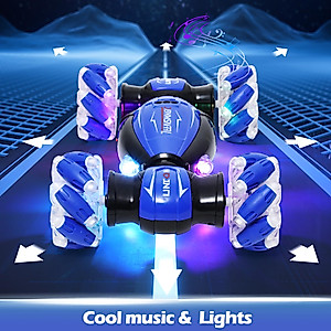 Teensmagic Best Birthday Gifts for Boys & Girls Aged 6-12 - Gesture Sensing RC Stunt Car, 2.4Ghz Hand-Controlled Remote Control Twist Cars, 4WD All-Terrain Adaptability