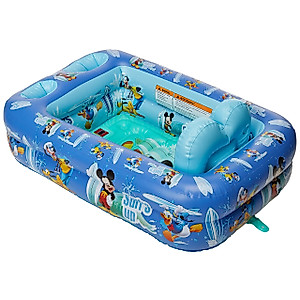 Disney Mickey Mouse Air-Filled Cushion Bath Tub - Free-Standing, Blow up, Portable, Inflatable, Safe Bathing, Baby Bathtub, Toddler Bathtub