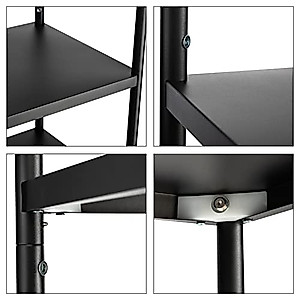 ALIMORDEN 27.5 Inch 5 Tire Storage Shelf Metal Wire Shelving Rcak Black Utility Rack Standing Corner Storage Cabinet