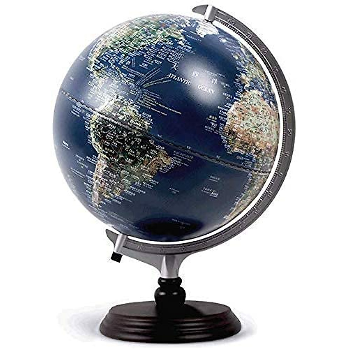 World Globe,Raised Relief Topographical Globe,Built-In LED Light for Night View for Learning Education Teaching Demo Home Office Desk Decoration